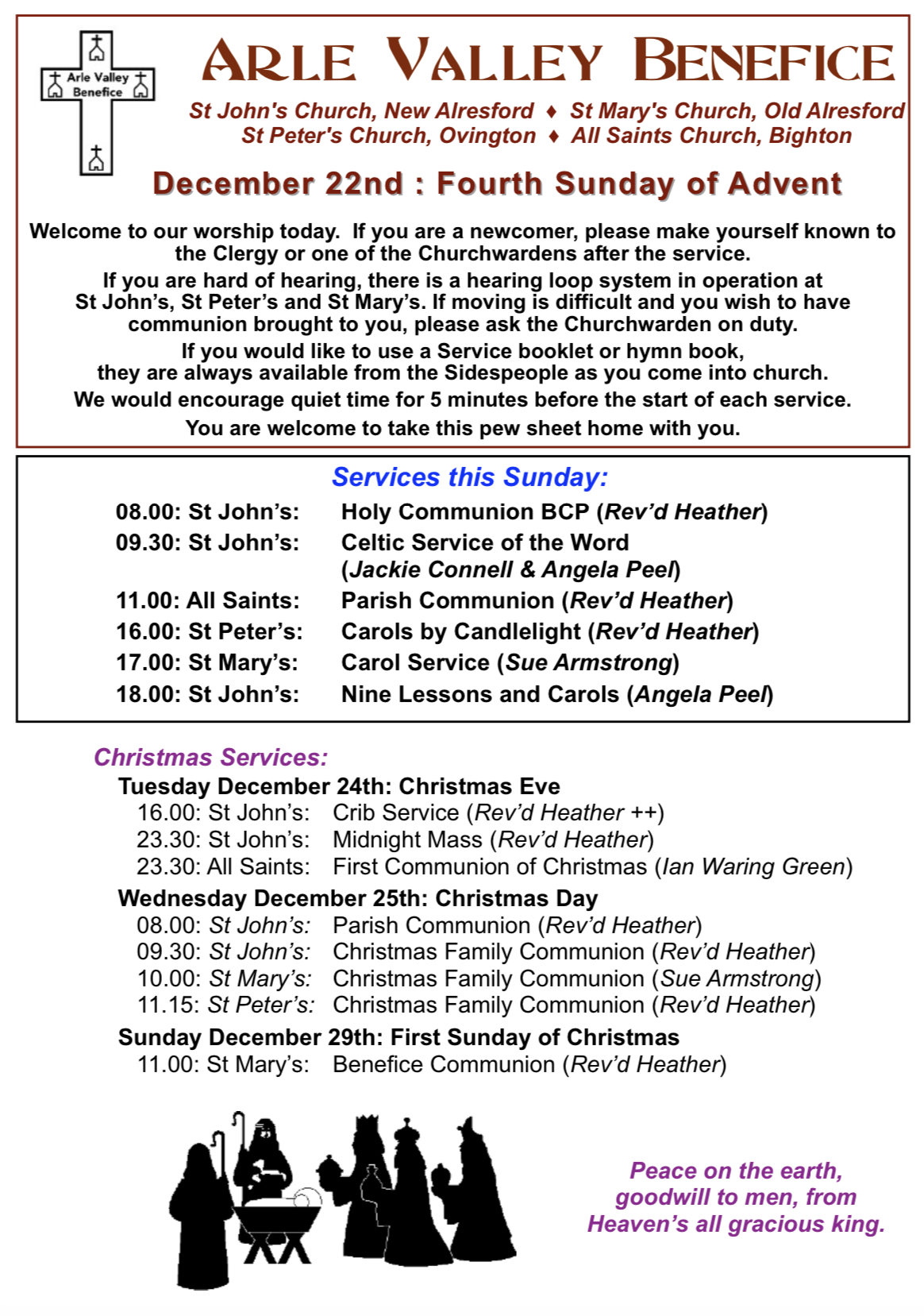 The Arle Valley Benefice : Weekly Notices